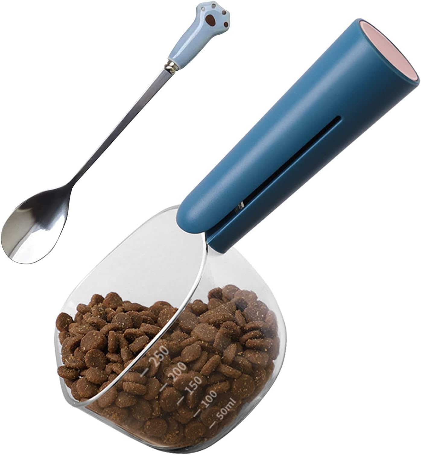HINMAY Pet Food Scoops Plastic Measuring Cups Set for Dog Cat and Bird ...