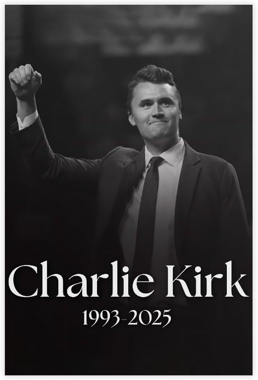 Amazon.com: Hazzzey Charlie Kirk Memorial Poster Art Print Donald Trump ...