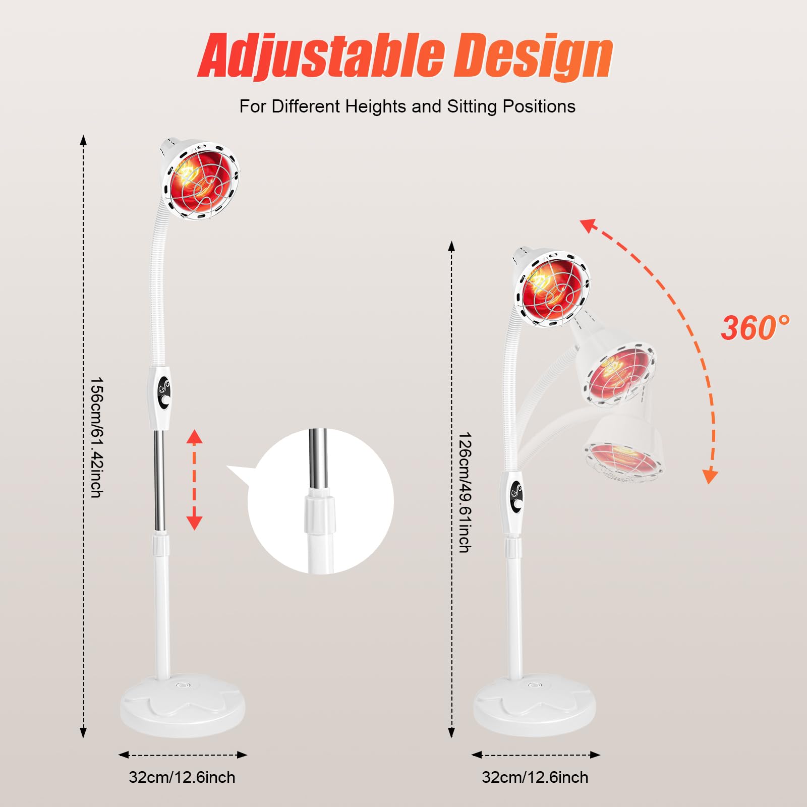 Snapklik.com : Infrared Light Therapy,Near Infrared Heat Lamp Pain Red ...