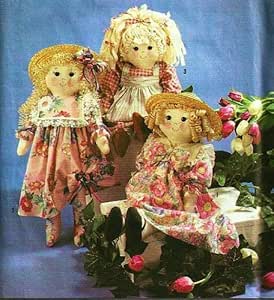 Amazon.com: Simplicity 7420 Sewing Pattern 24" Rag Doll and Clothes ...