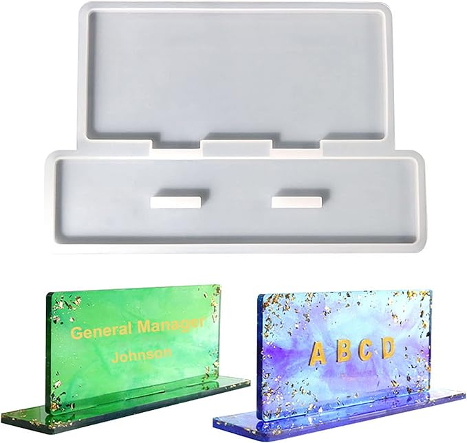 Amazon.com: Wedding Reception Signs Resin Molds Epoxy Resin Office Desk ...