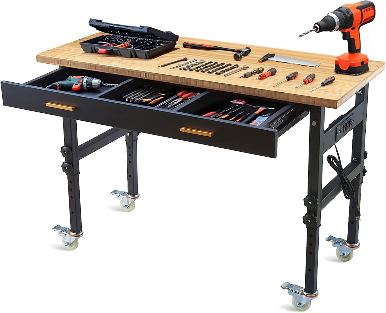 Work Bench, Adjustable Workbench with Drawer Nepal | Ubuy