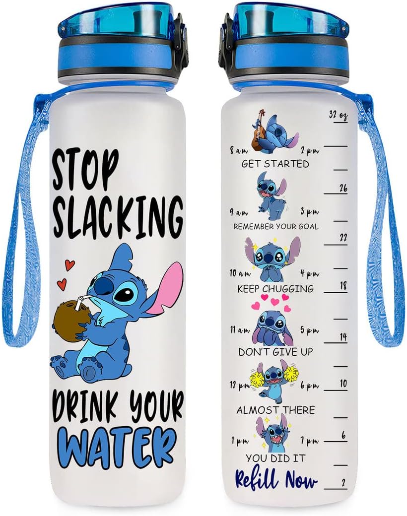 Amazon.com: Disney Stitch Insulated Water Bottle - 515ml Stainless ...