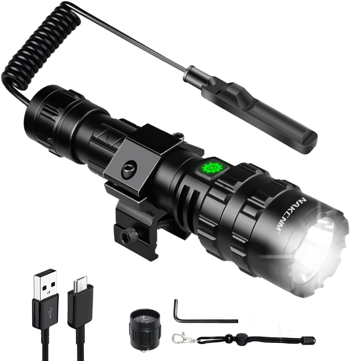 Amazon.com: NPKRRSK Tactical Flashlight 3000 Lumens with Picatinny ...