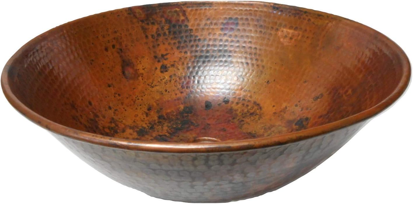 SimplyCopper 17" Oval Copper Vessel Bath Sink Hand Hammered - Cooper ...
