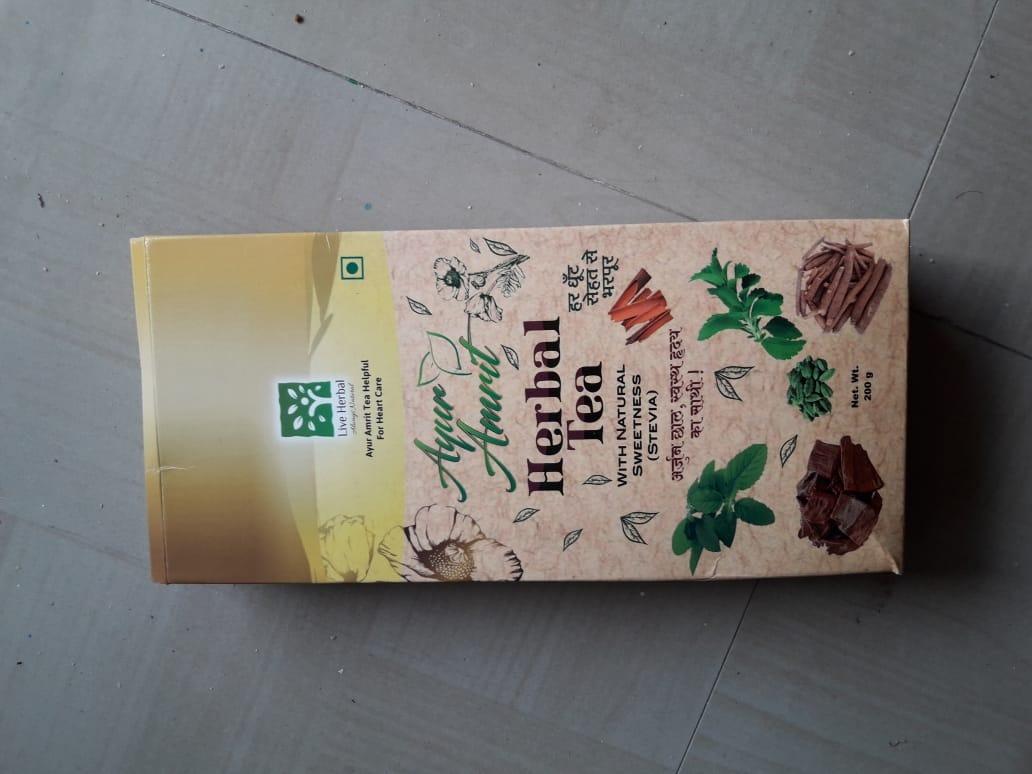 Ayur Amrit Herbal Tea with Natural Sweetness (Stevia) | 200 gm : Amazon ...