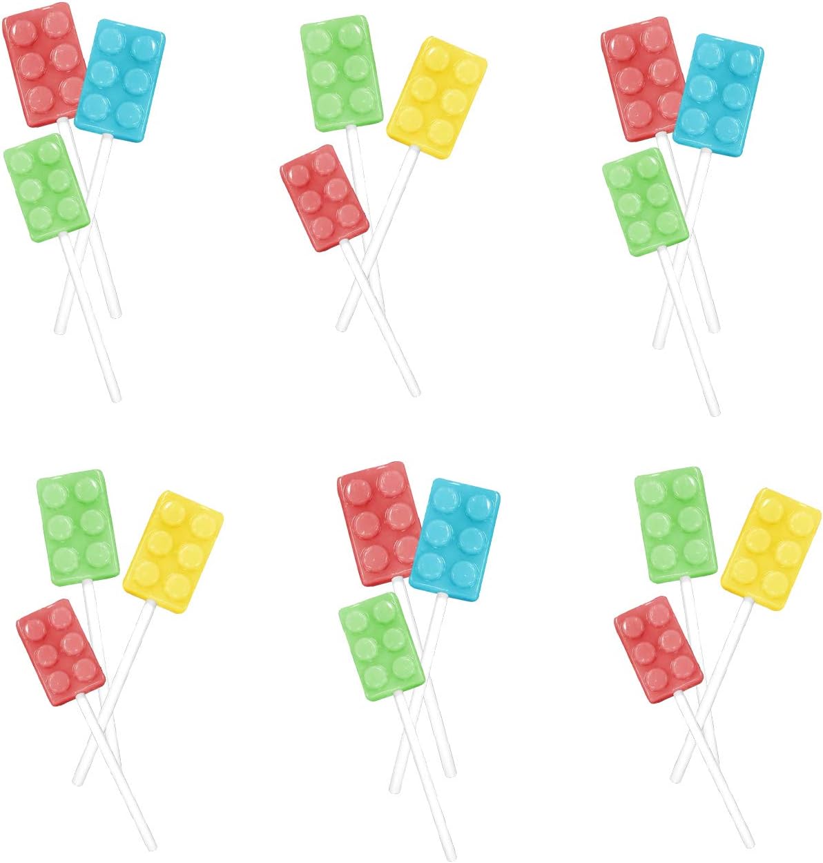 Amazon.com : Brix On Stix | Brick Building Party Lollipop Suckers ...
