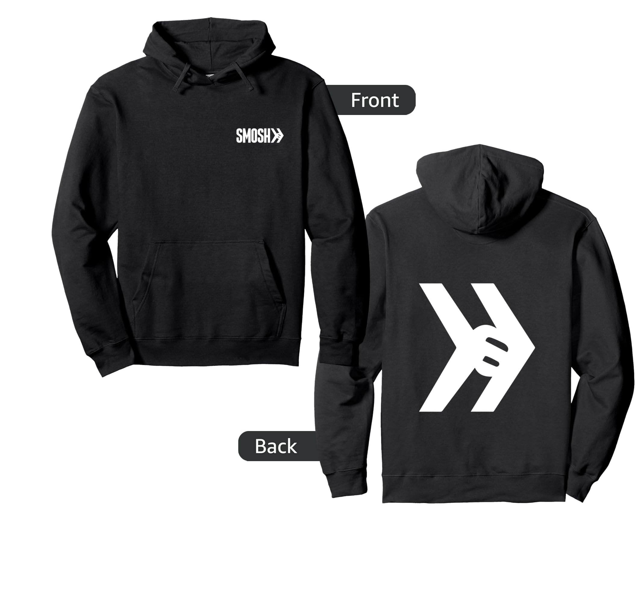 Amazon.com: Official Smosh Logo Hoodie - Logo in White : Clothing ...
