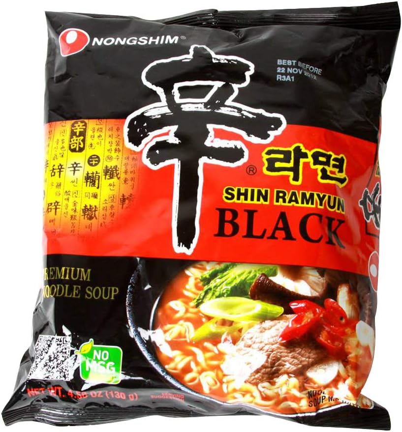 Amazon.com: Nongshim SHIN RAMYUN BLACK KOREAN INSTANT NOODLE- 20 Pack ...