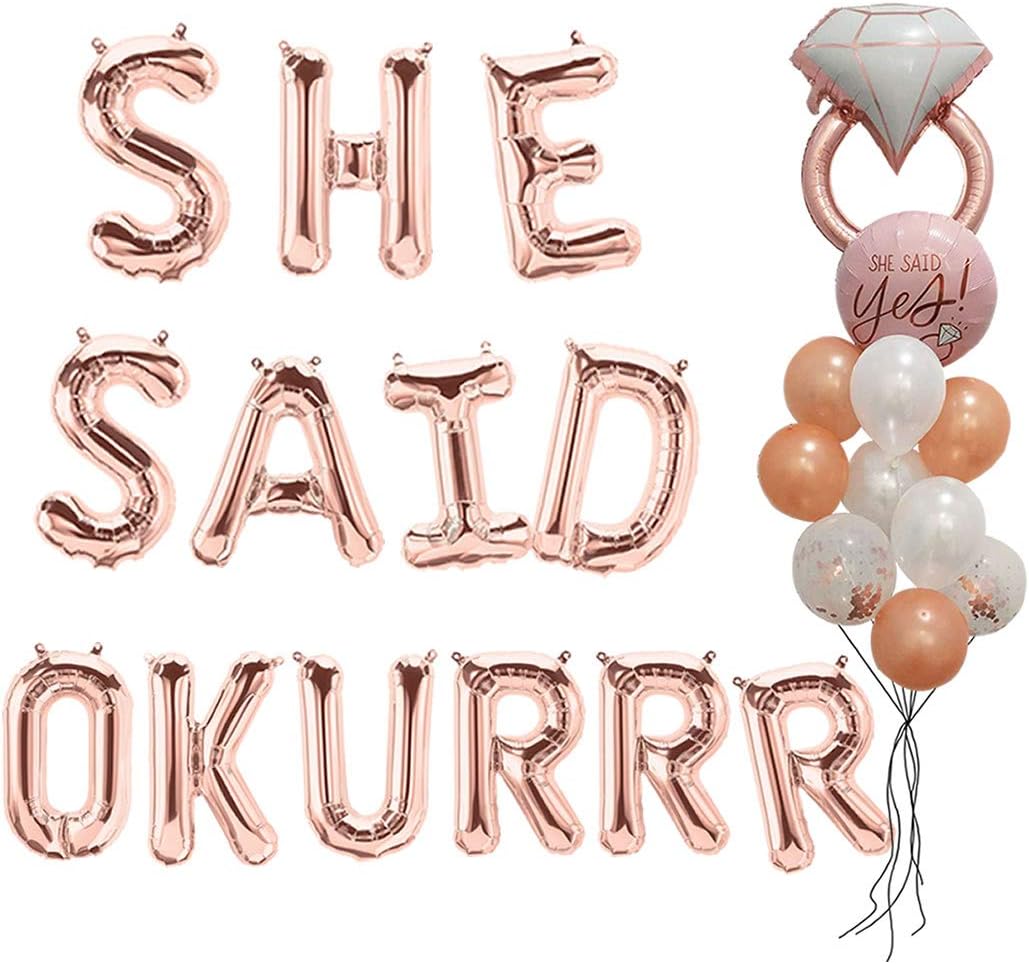 Amazon.com: She Said Okurrr Balloons Bachelorette Party Decorations Kit ...