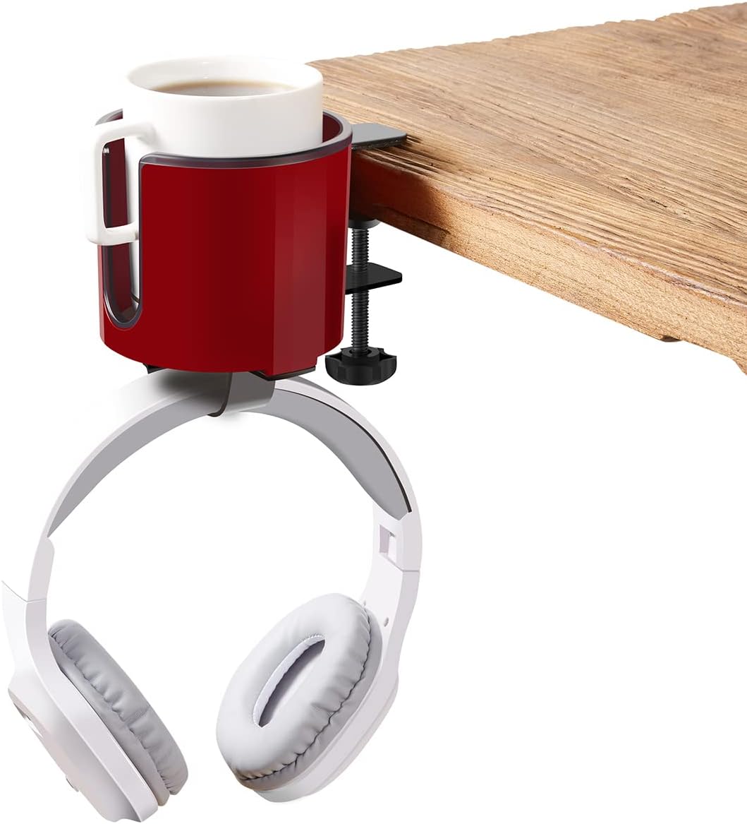 Amazon.com: Desk Cup Holder, Anti-Spill Cup Holder for Desk, Table Edge ...