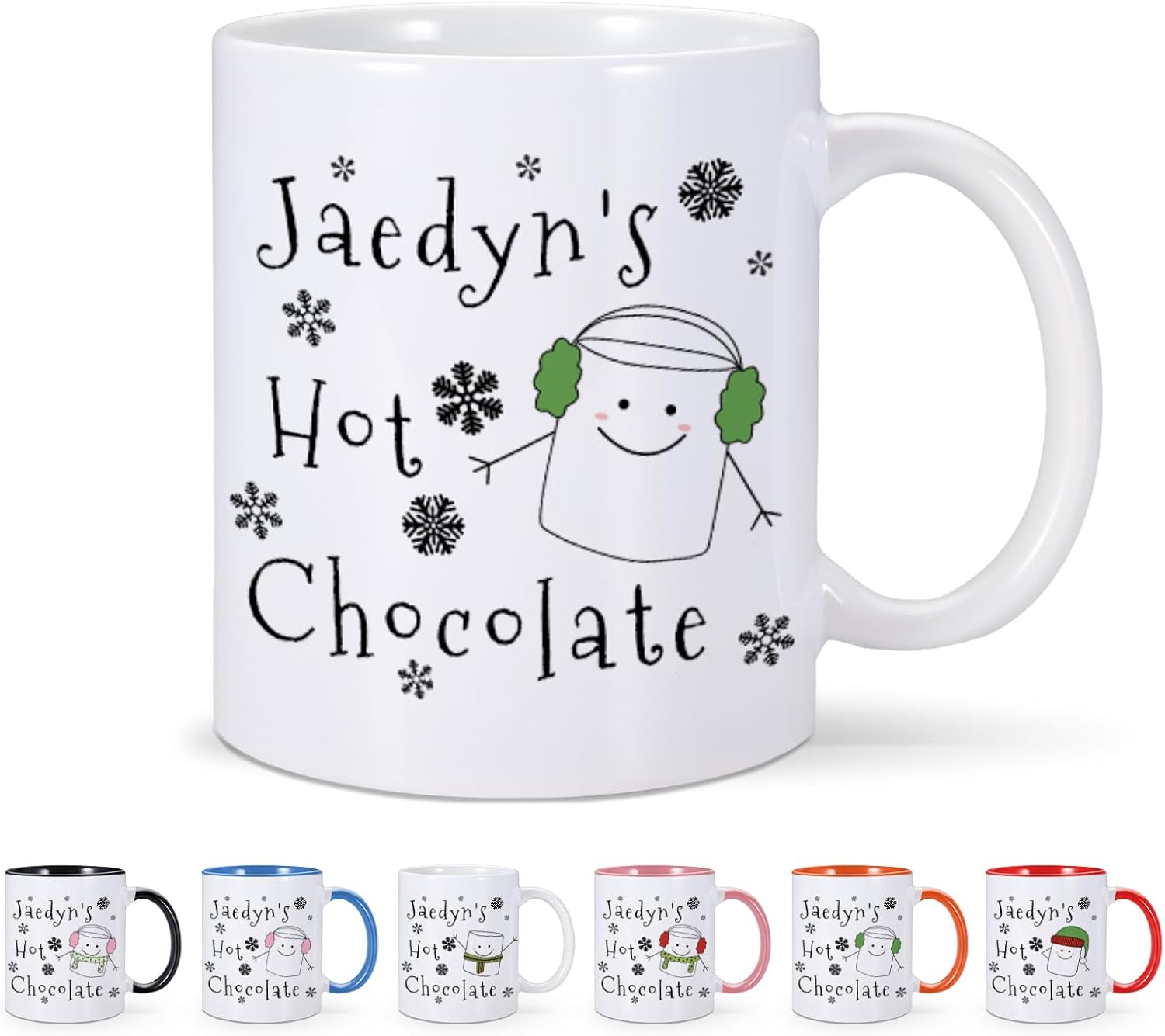 Amazon.com: Personalized Hot Chocolate Mugs for Kids Christmas Coffee ...