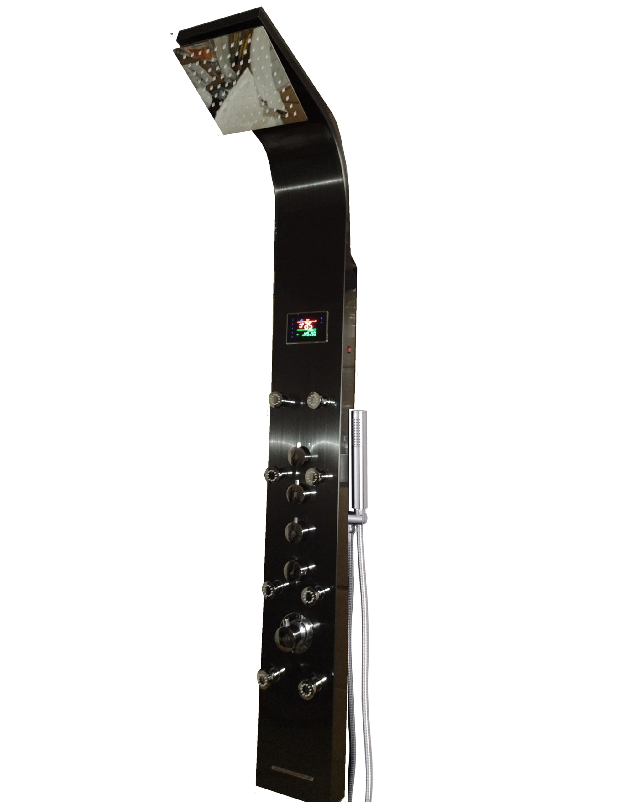 KV&V 58" NEON Geyser- 1005BTA - Thermostatic LED Shower Panel Tower ...