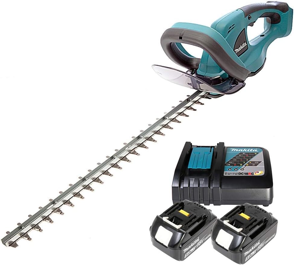 Makita DUH523 18V Cordless Li-ion Hedge Trimmer 52cm/20.5" with 2 x 5Ah ...