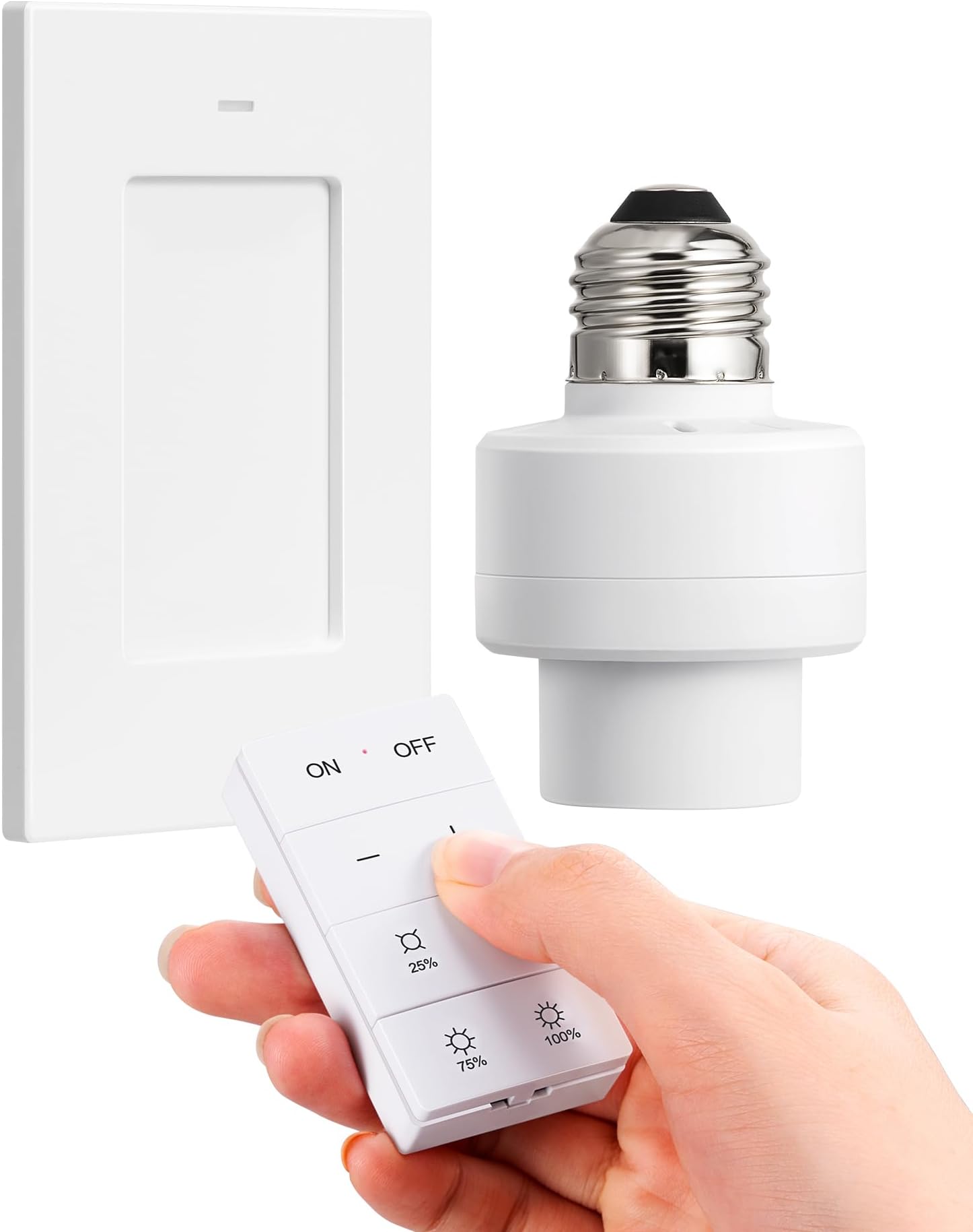 LoraTap Wireless Remote Control E26 Light Socket with Remote, 915MHz ...