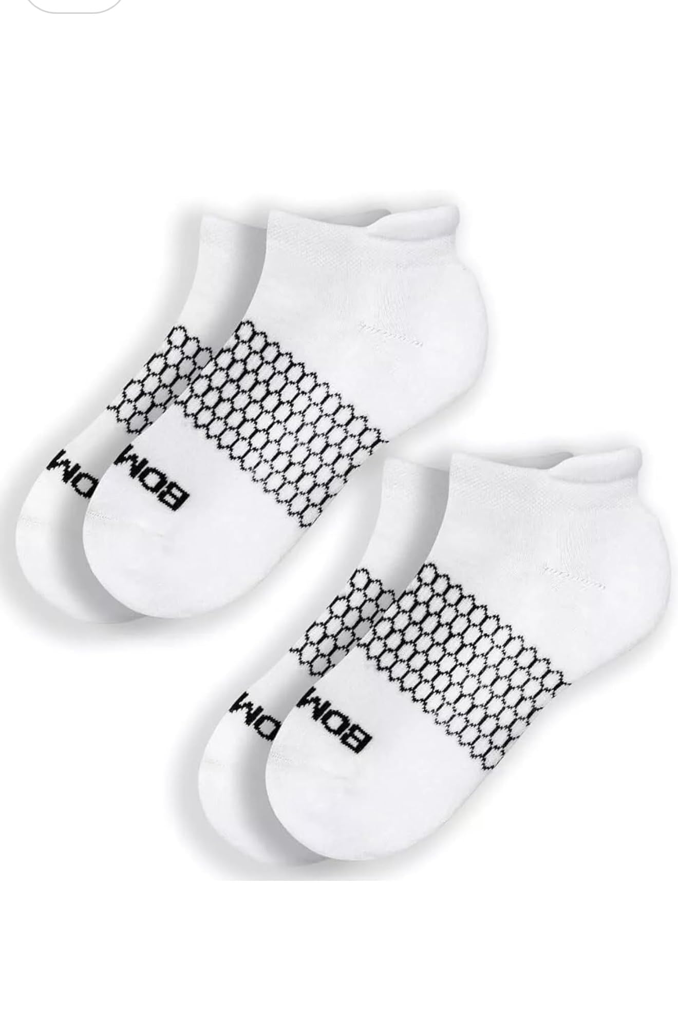 BOMBAS Women's Solids Ankle White Socks Medium (4 Pack) at Amazon Women ...