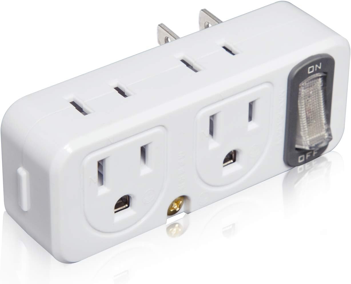 Amazon.com: SYCON 4 Outlet Wall Extender AC Adapter with Night Light, 2 ...