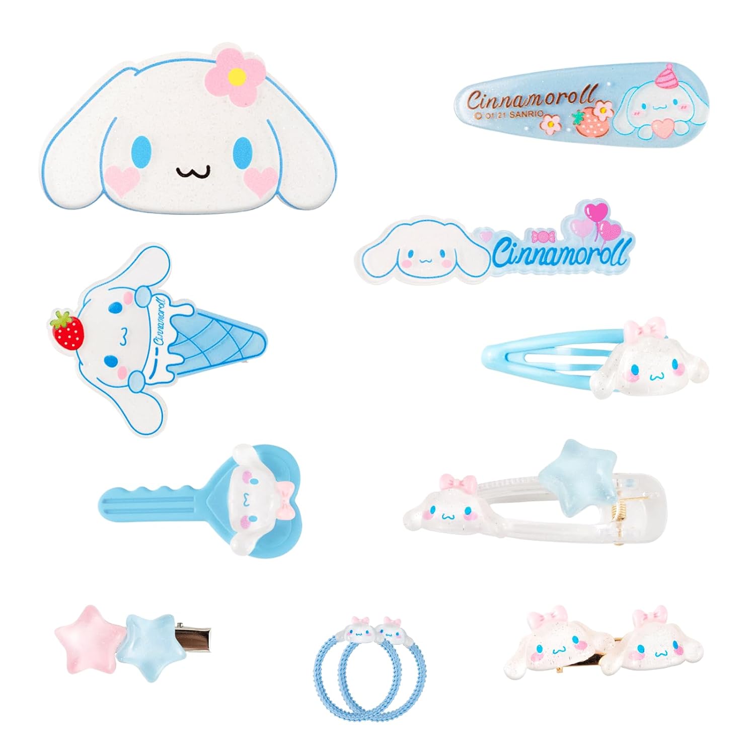 Amazon.com : Kawaii Hair Clips - 11 PCS, Cartoon Kitten Hair Pins, Non ...