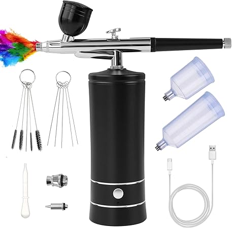 Amazon.com: Airbrush Kit with Compressor, Air Brush Gun Rechargeable ...