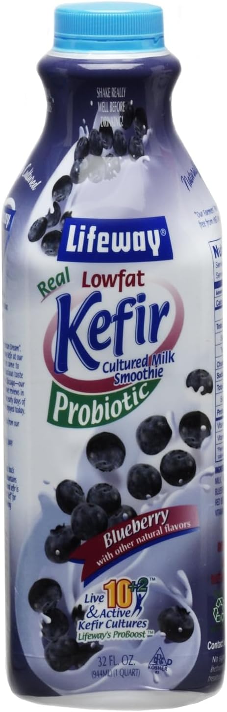 Amazon.com: Lifeway Probiotic Low Fat Blueberry Kefir, 32 Ounce ...