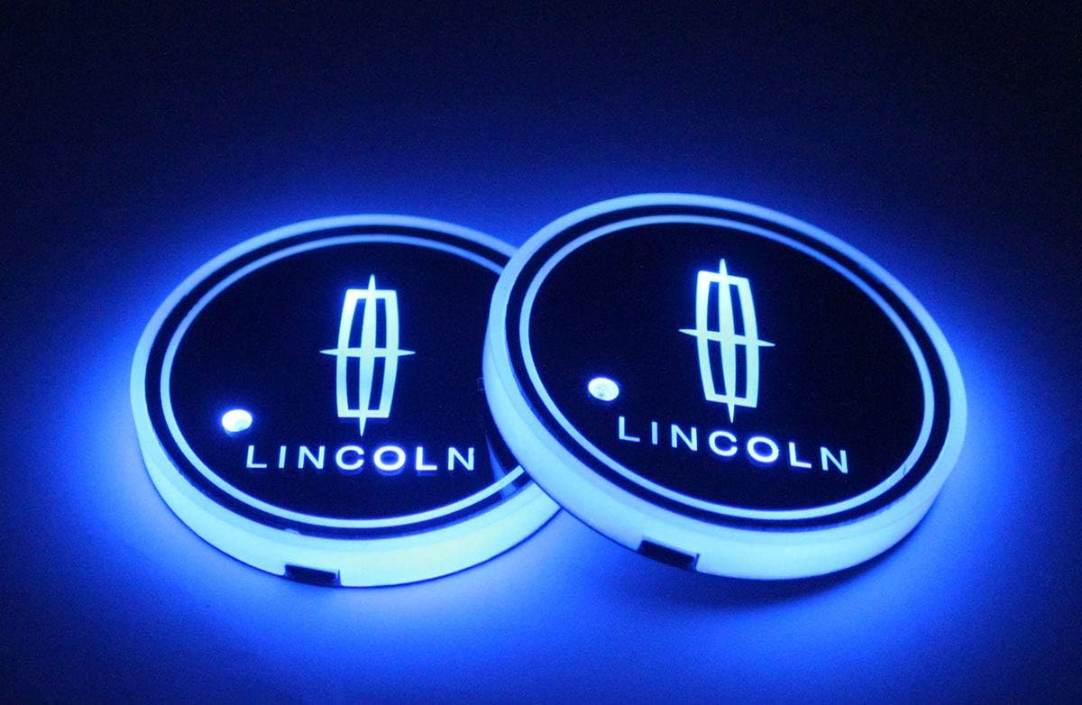 Amazon.com: 2pcs for Lincoln LEDCup Holder Lights,USB Charging Lights ...