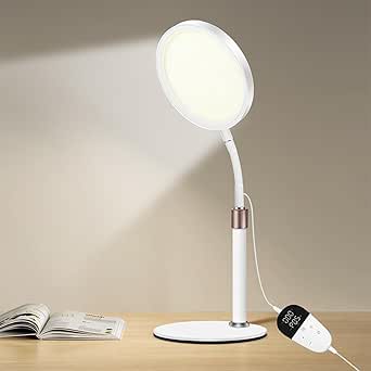 Relhafethy SAD Lamp, SAD Light Therapy Lamp 10,000Lux UV-Free, 3 Colour ...