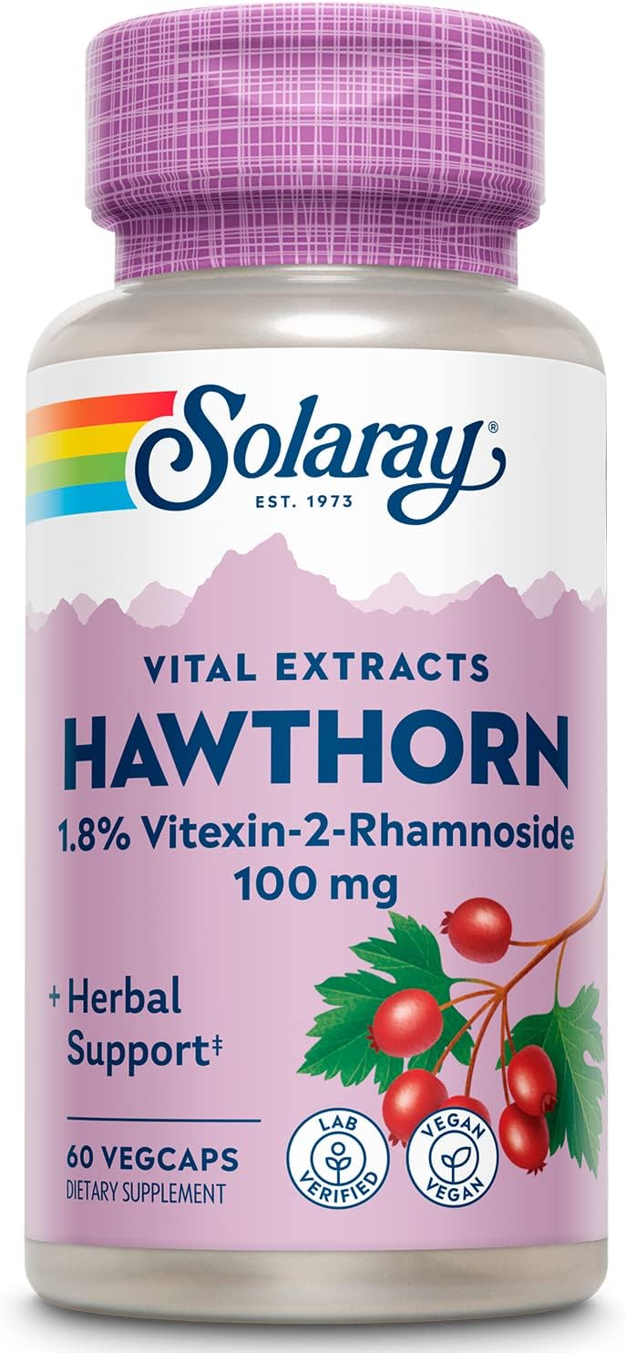 Amazon.com: Solaray Vital Extracts Hawthorn, 300 mg, 60 VegCaps ...