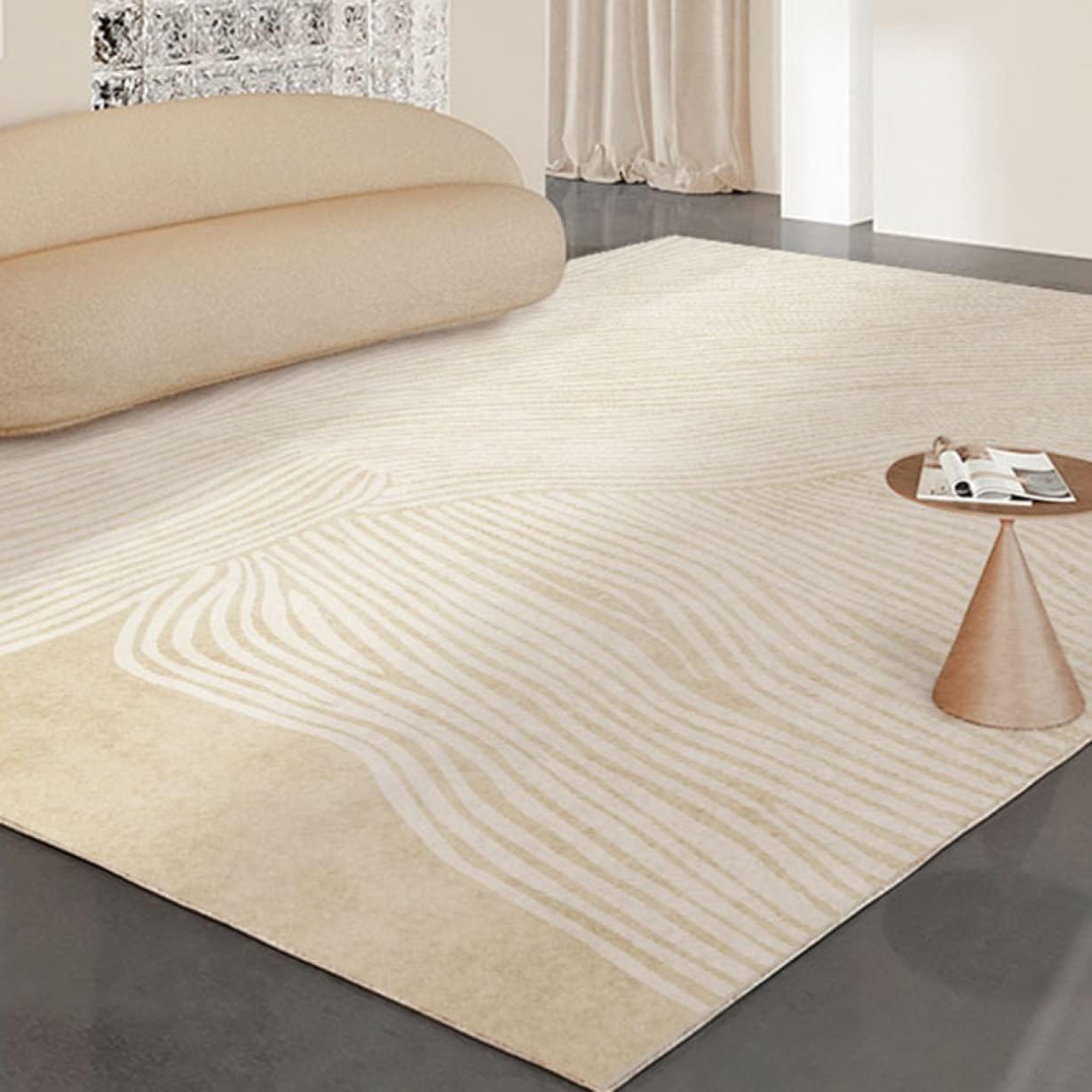 Amazon｜mongdodo ラグ カーペット ラグマット 洗える 120x160cm 絨毯 じゅうたん 北欧 ダウンリンク 夏用 春 秋 ...