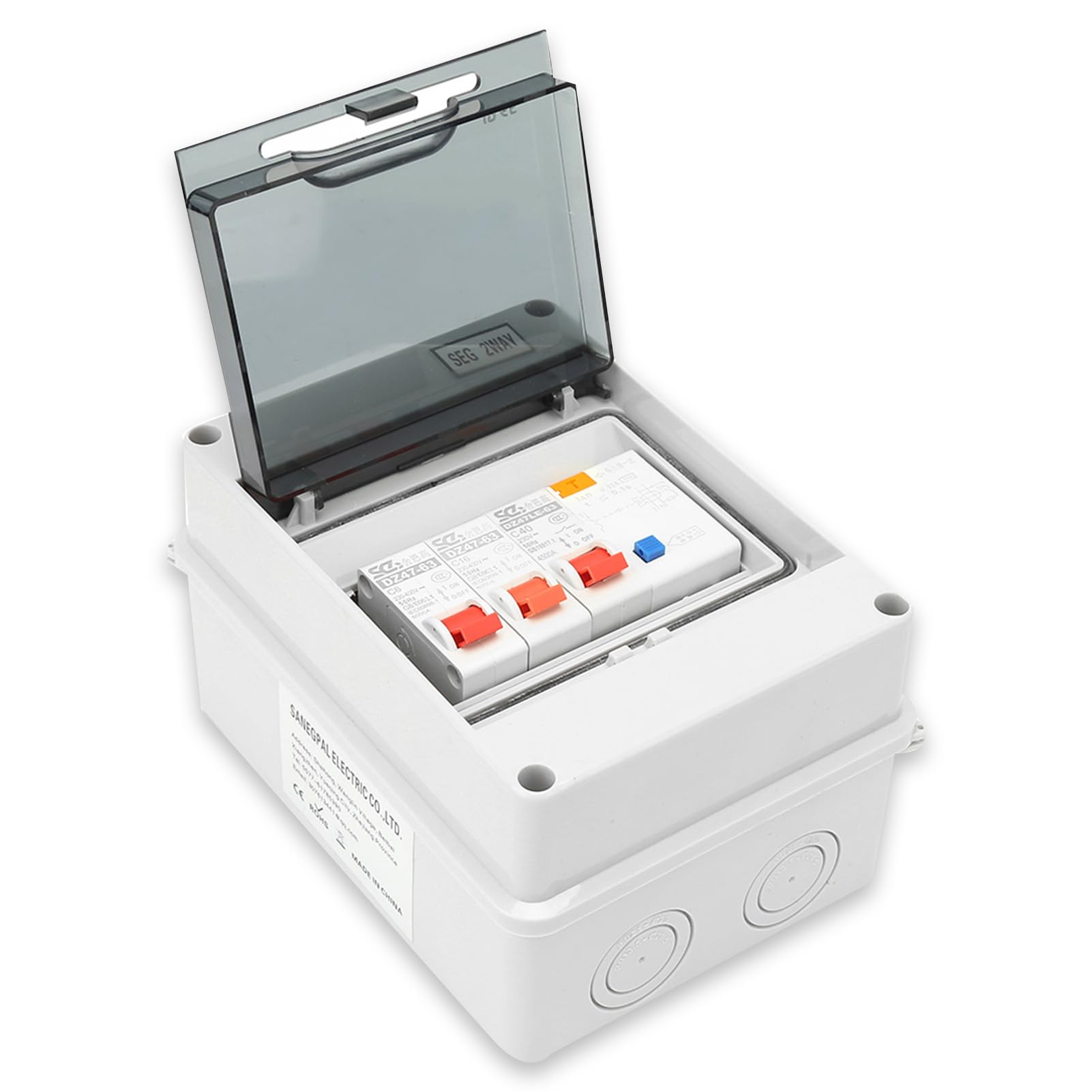 CHICIRIS 2 Way Consumer Unit, Mini Fuse Box Circuit Breaker Panel 40A ...