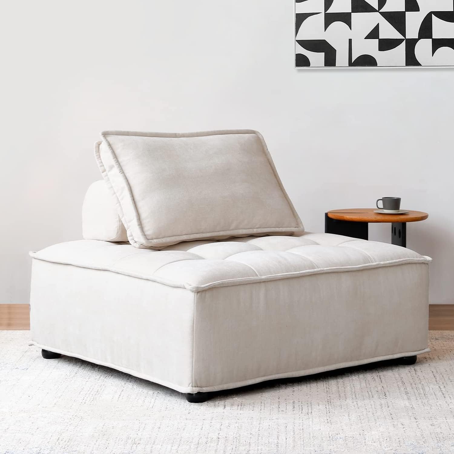 Amazon.com: Acanva Modern Modular Sectional Single Sofa Couch, Accent ...