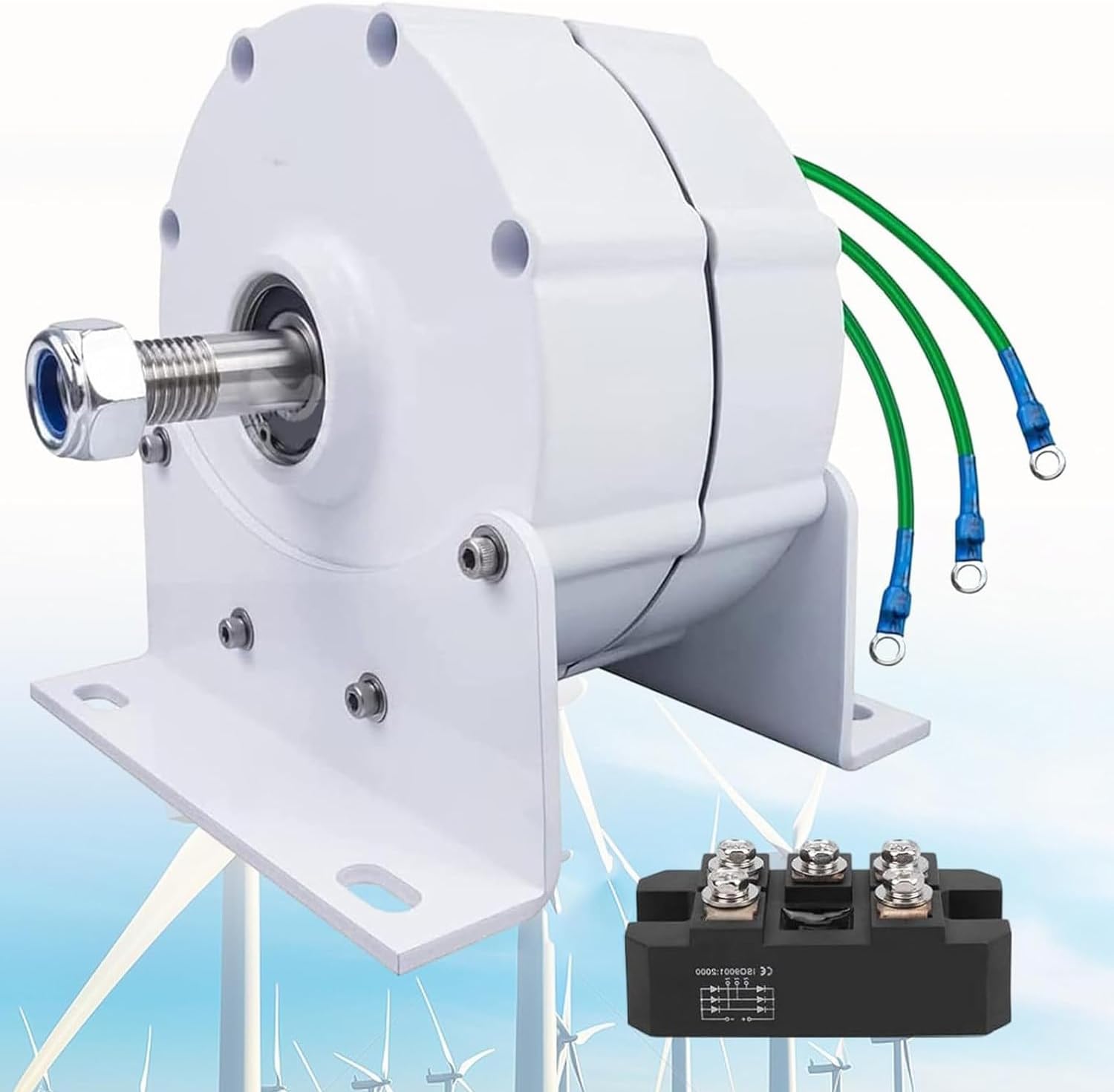 Three Phase Alternator, AC Permanent Magnet Generator, 600W Permanent ...