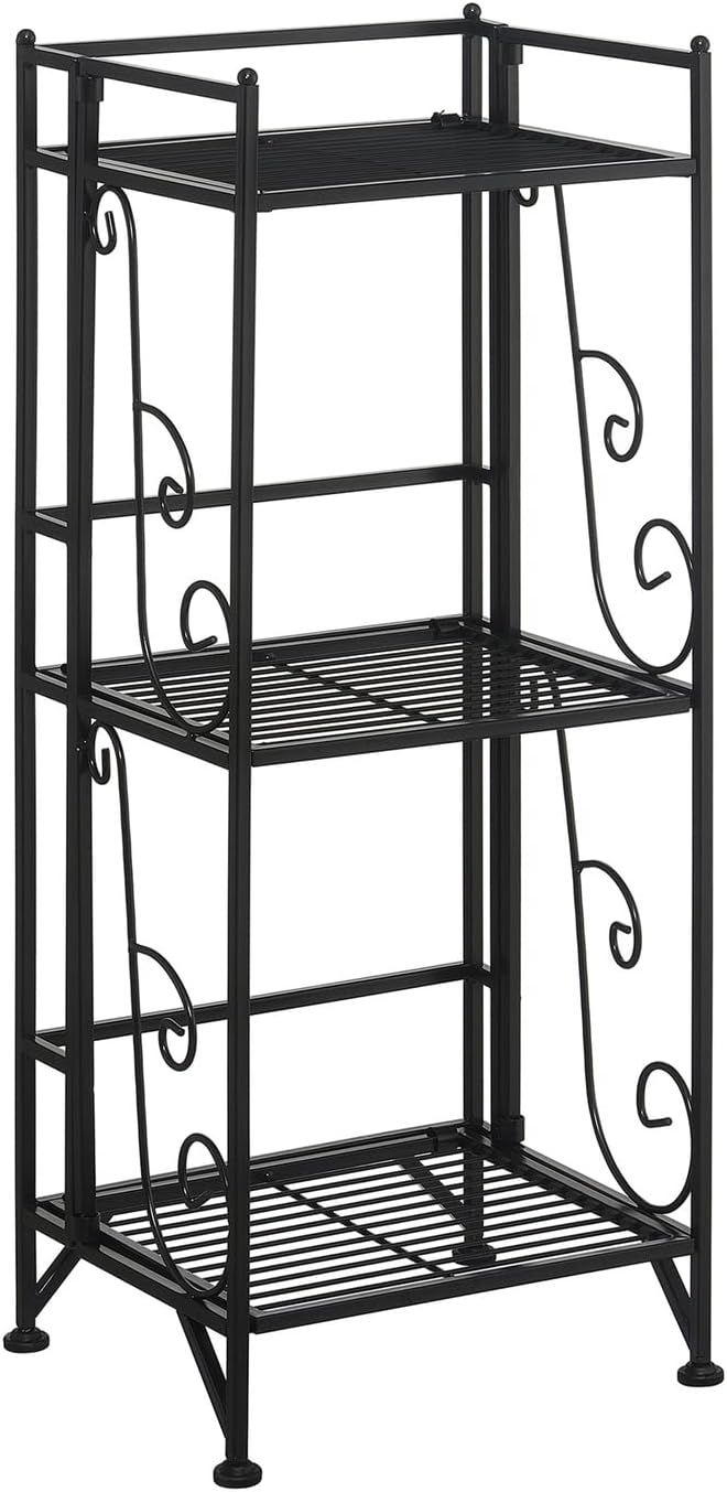 Amazon.com: Convenience Concepts Xtra Storage 3 Tier Folding Metal ...