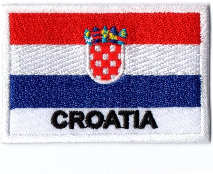 Amazon.com: First Anything Croatia Flag Patch Iron On Small Embroidered for Hat Shirt Jacket ...