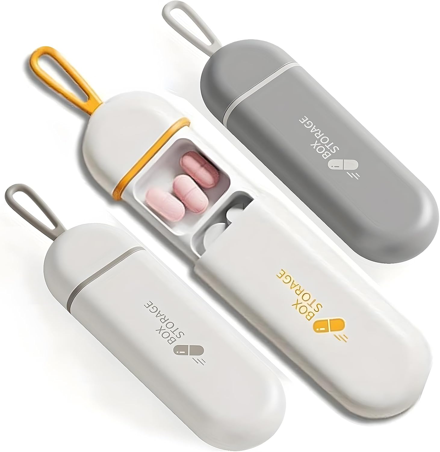 3pcs Travel Pill Box, Moisture-Proof Small Pill Box Organizer Small ...