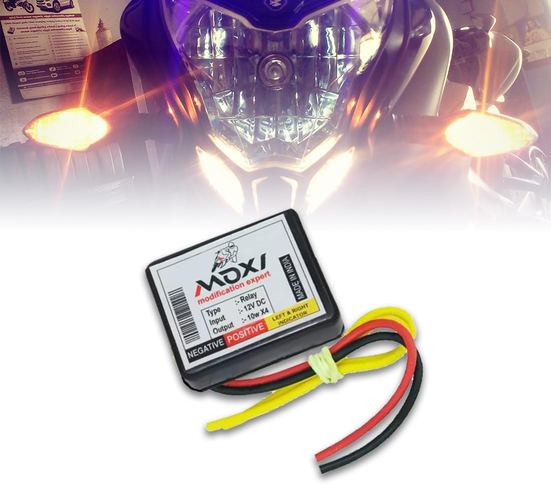 MIKANIX Universal for Bike Hazard Flasher/Blinker Waterproof 16 ...