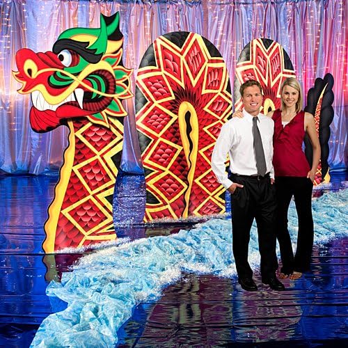 Amazon.com: 9 ft. 2 in. Giant Asian Dragon Standee Set Standup Photo ...