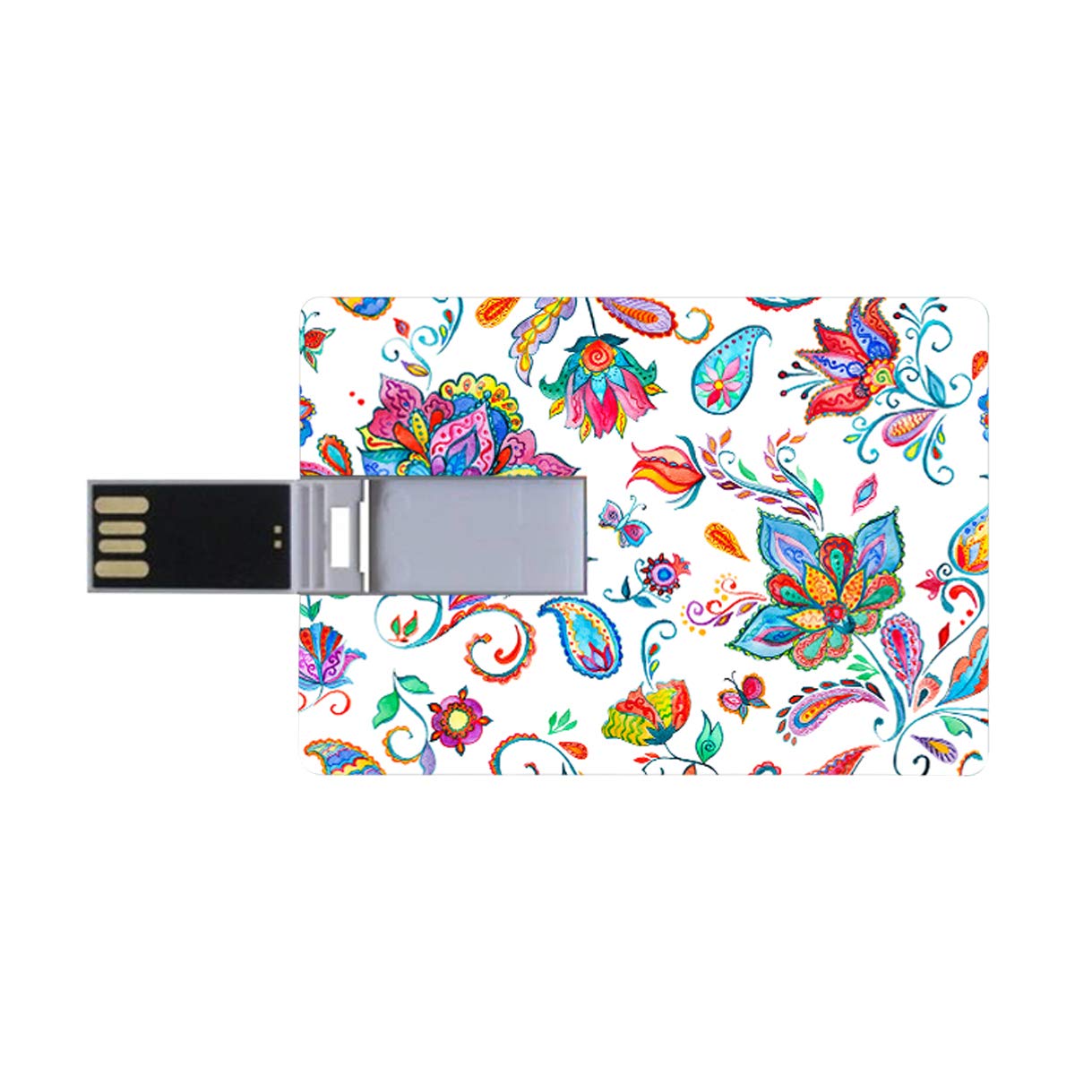 Pruébame Designer Card Shape pendrive | 16 GB Pendrive | Floral Printed ...