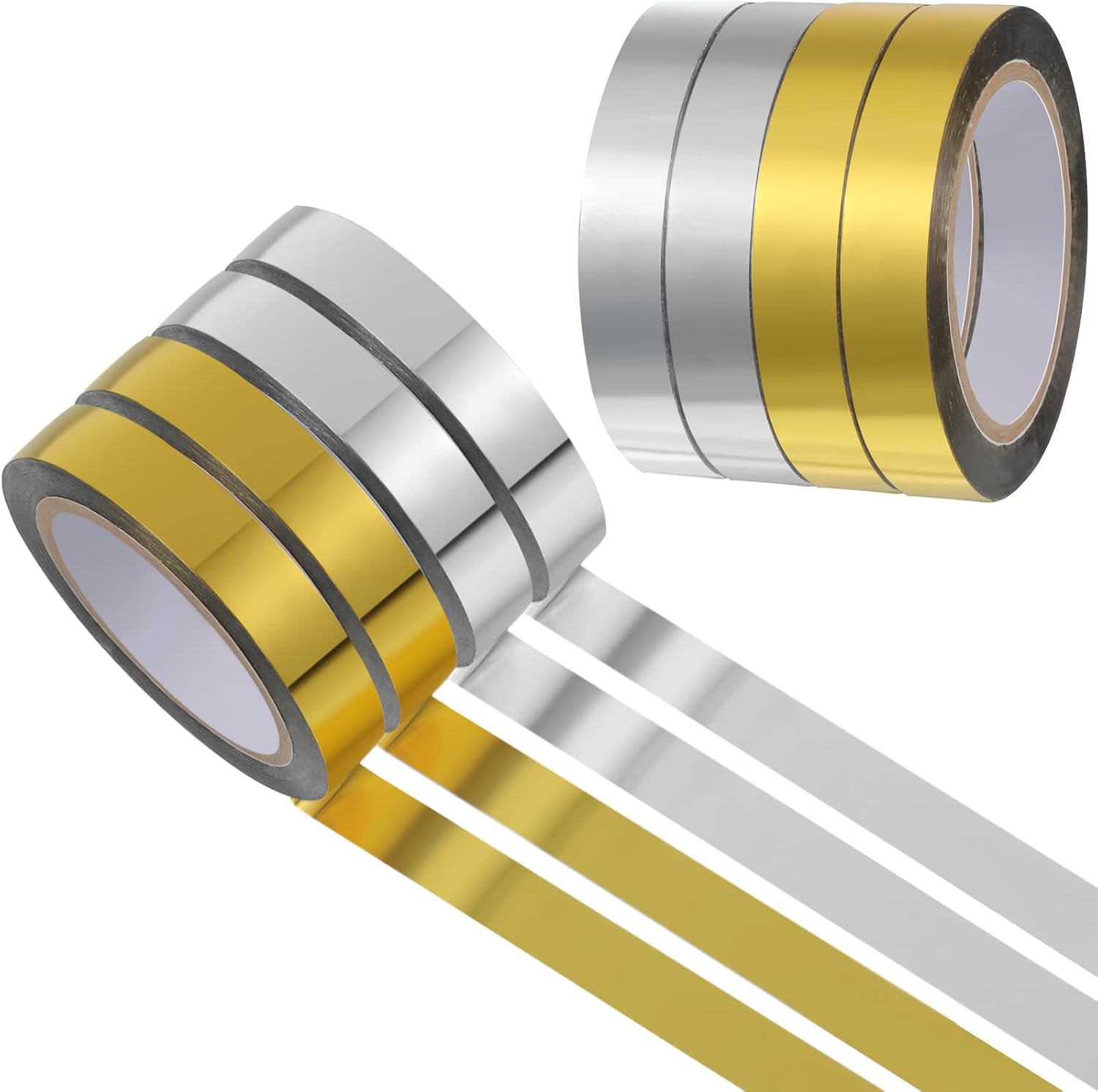 Amazon.com: Outus Gold & Silver Metallic Mirror Wrapping Tape - DIY ...