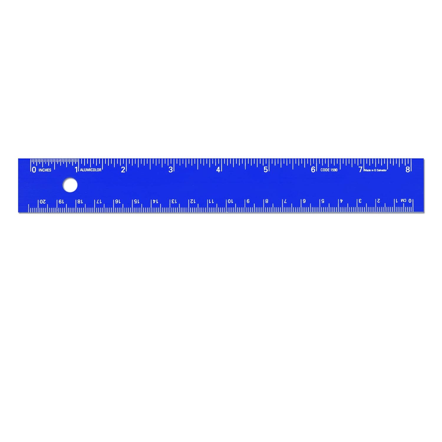 Alumicolor 1590-5 Aluminum Non-Slip Desk Ruler, 8IN, Blue : Amazon.in ...