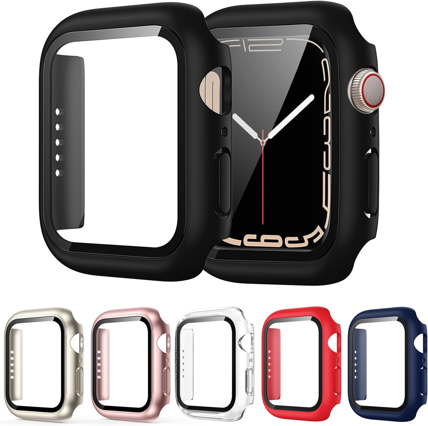 Amazon.com: uxnraj 6 Pack Apple Watch Case 40MM Series 9 8 7 6 5 4 ...