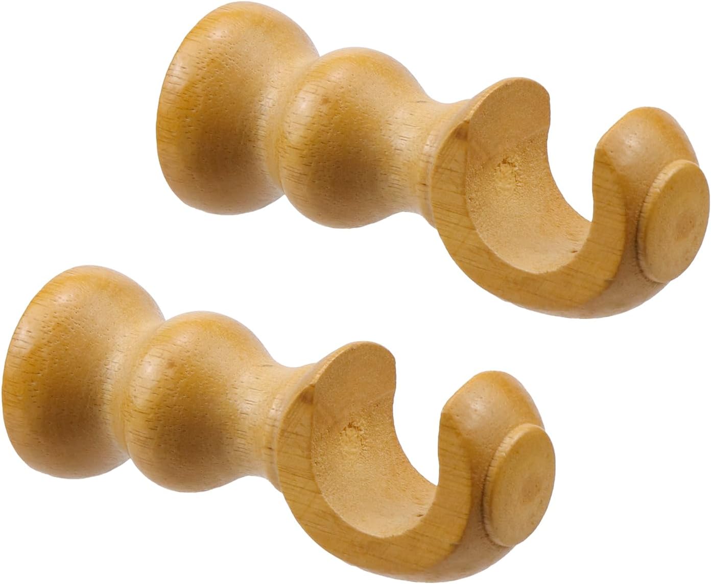 Amazon.com: Woogim Wood Curtain Brackets Window Curtain Single Holders ...