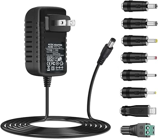 Universal AC Adapter 9V 2A Power Supply AC110V to DC9V Power Driver ...