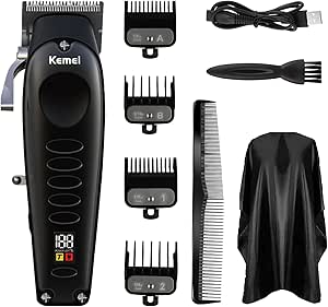 Amazon.com: KEMEI Professional Hair Clipper for Men, Cordless Barber Clippers, Electric Wireless ...