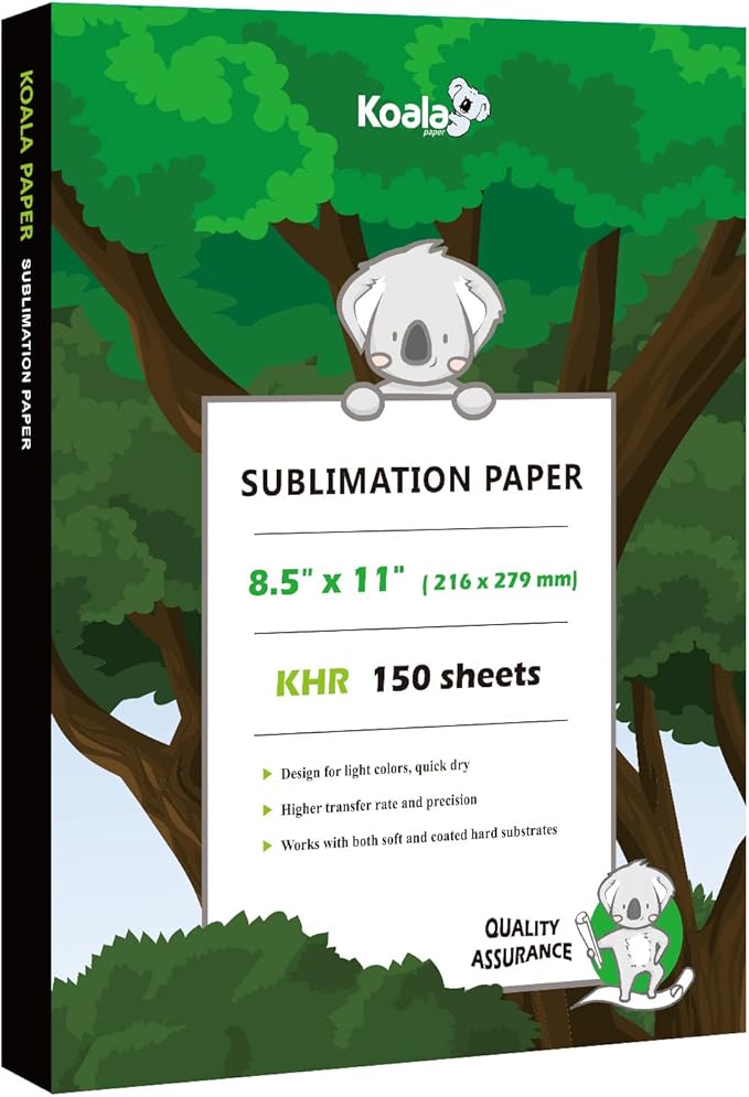 Koala Sublimation Paper 150 Sheets 8 5x11 Inches For Heat Transfer DIY koala-sublimation-paper-150-sheets-8-5x11-inches-for-heat-transfer-diy