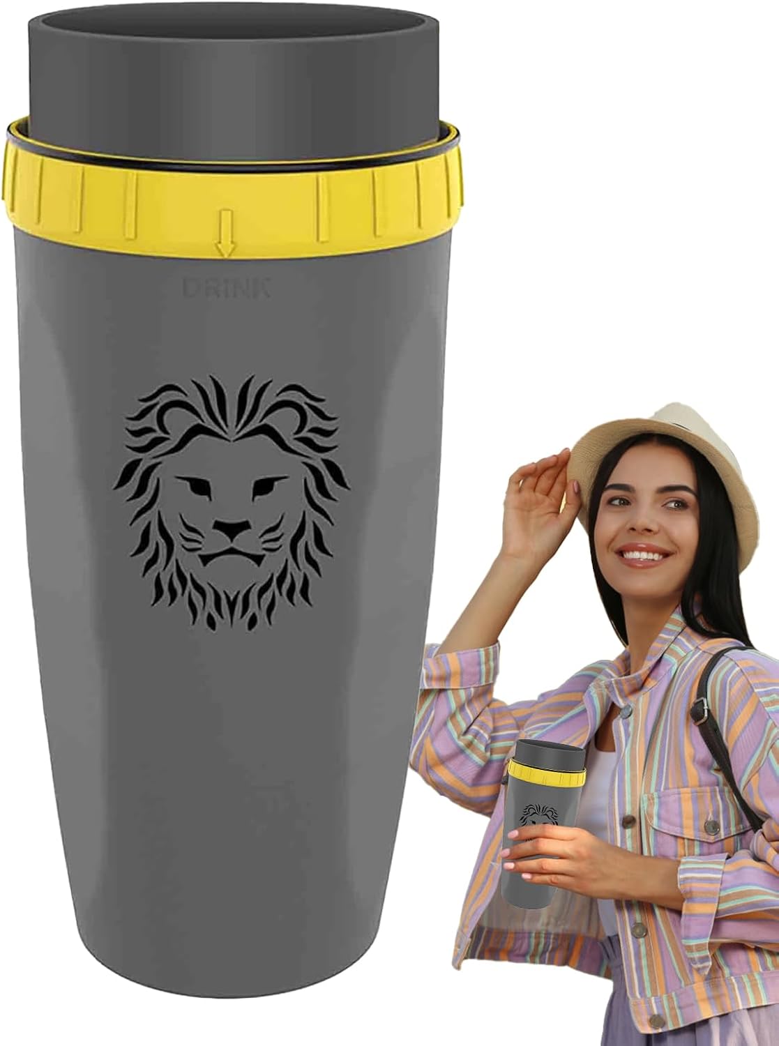 300ml Twizz Cup With Straw - Coverless Twist Cup,Lidless Twist Cup,Travel Mug,Twistable Close ...