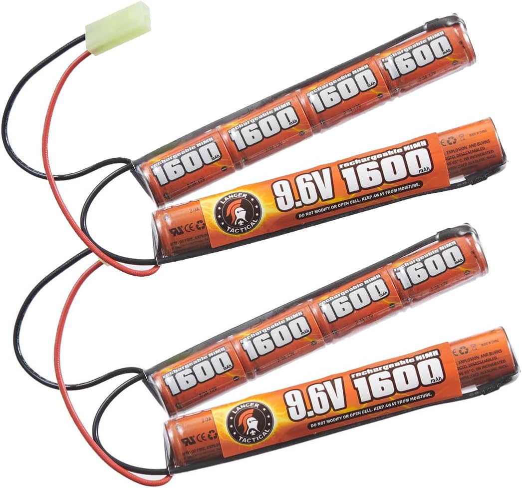 Amazon.com: Lancer Tactical Nimh Airsoft Battery Compatible with Lancer ...