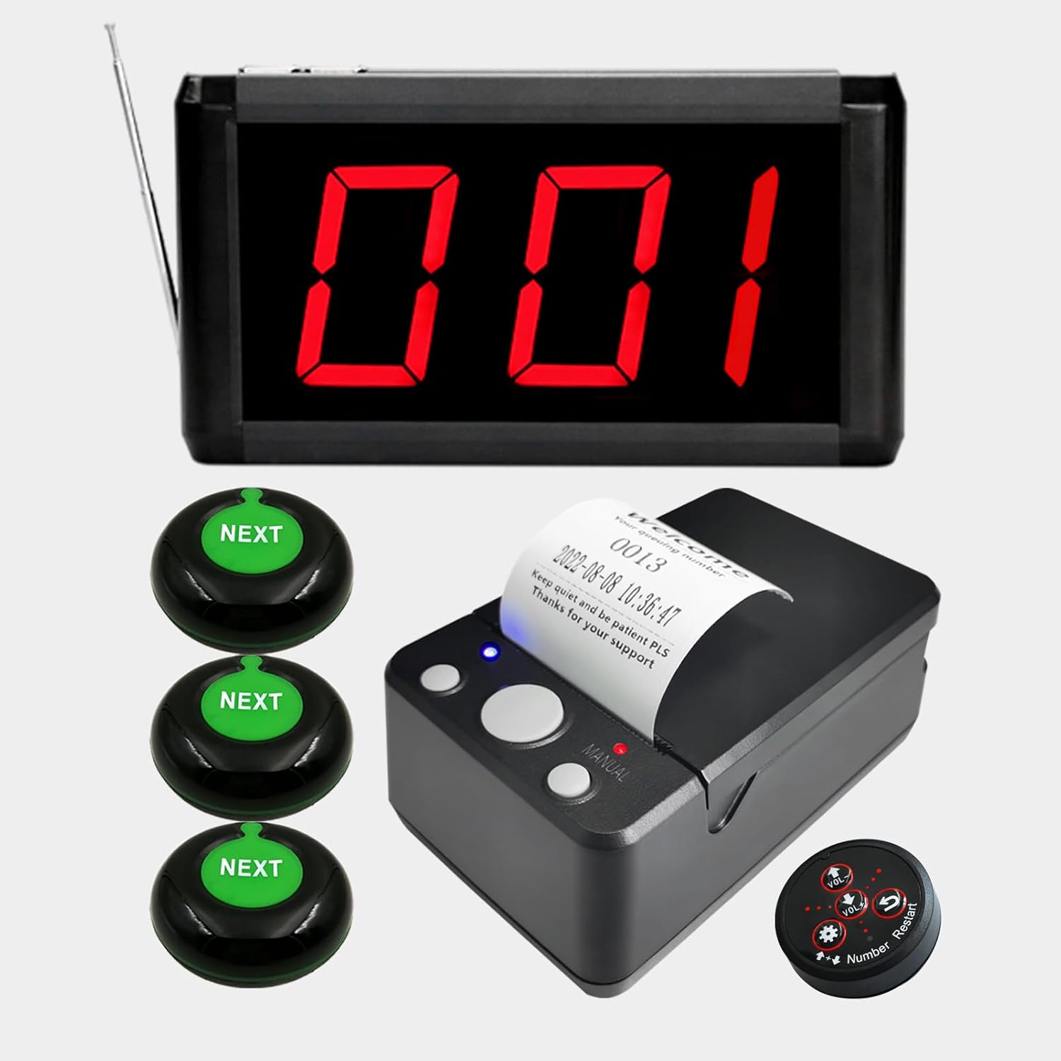 Amazon.com: Take a Number System Wireless Calling System with Ticket ...