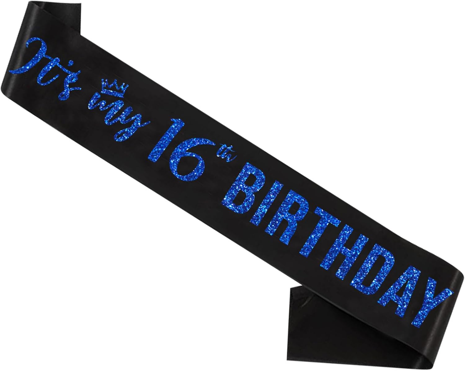 Amazon.com: Sweet 16 Sash Black and Blue,It’s My 16th Birthday Sash ...