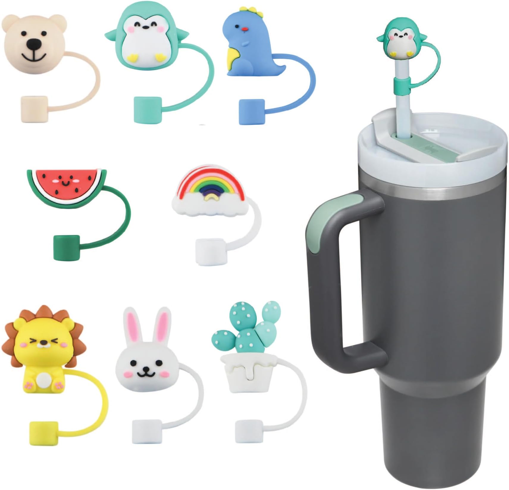 Amazon.com: 50 Pieces Bee Themed Silicone Straw Covers for 30&40 Oz ...