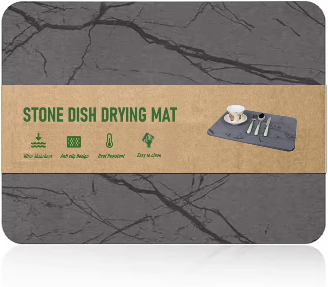 Amazon.com: FillTouch 2 Pcs Stone Drying Mat Drying Tray Set with ...